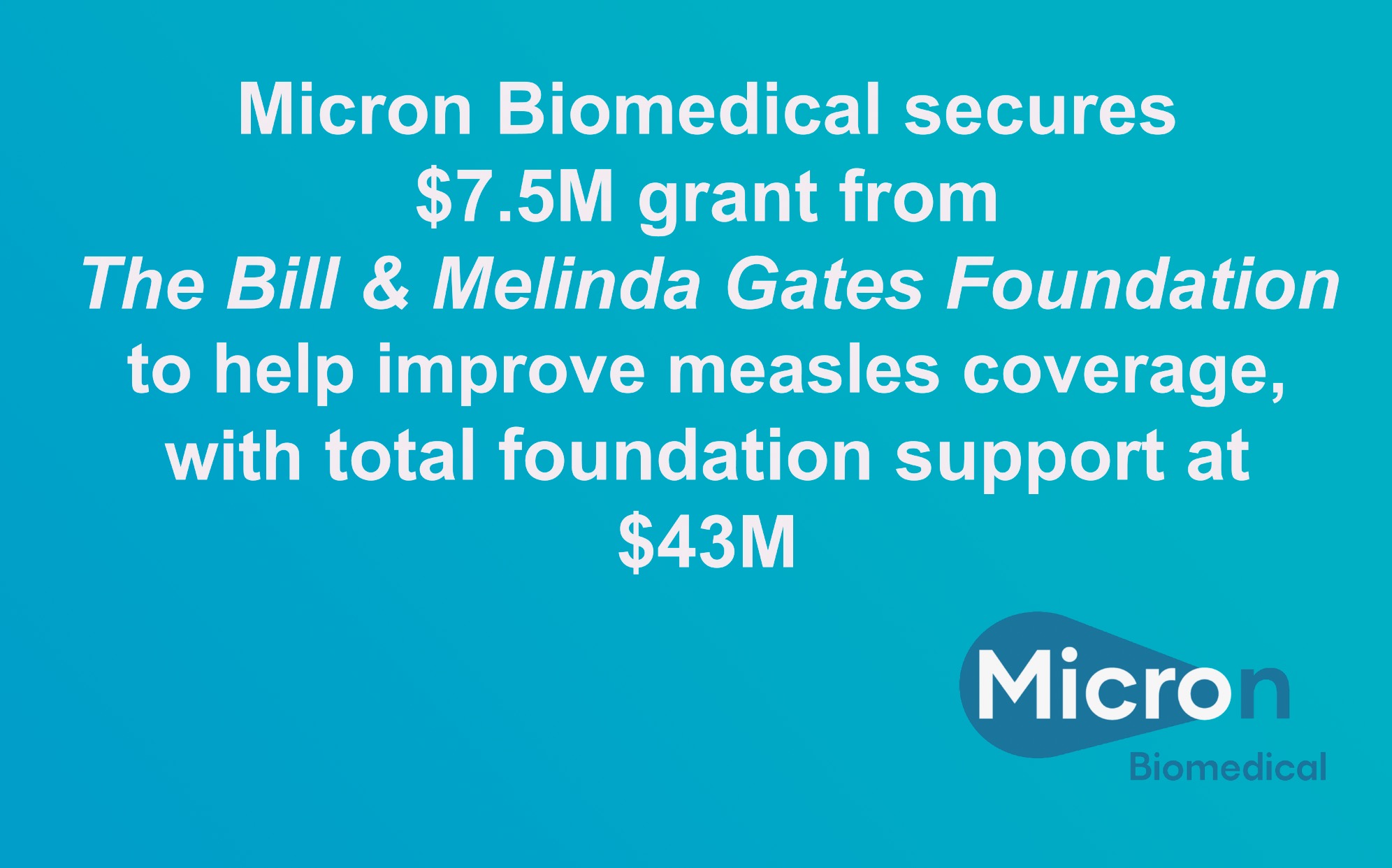 Micron Biomedical Secures $43 Million in Total Grant Support to Improve ...